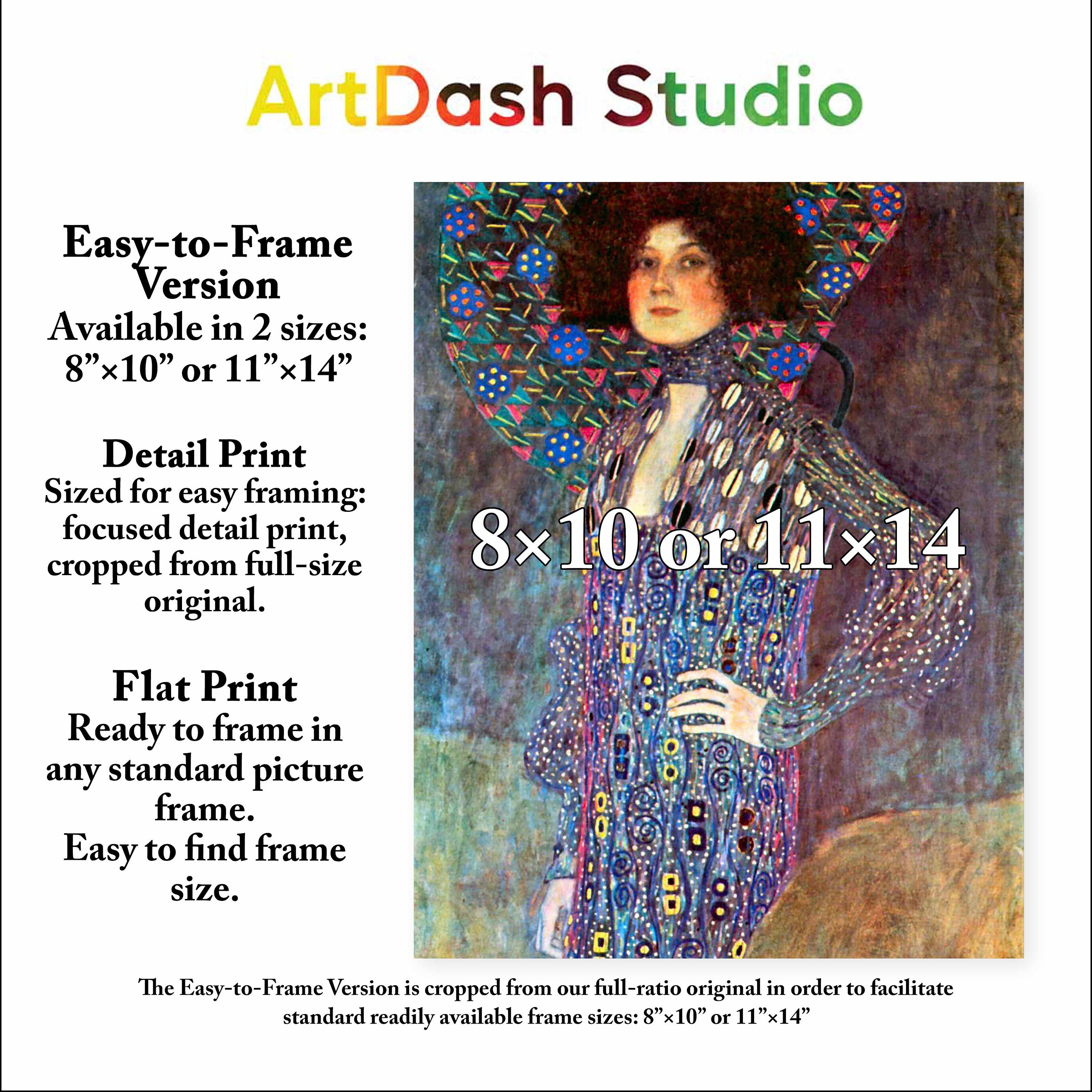 Portrait of EMILIE FLOGE by Gustav Klimt. Frameable Custom Reproduction ...