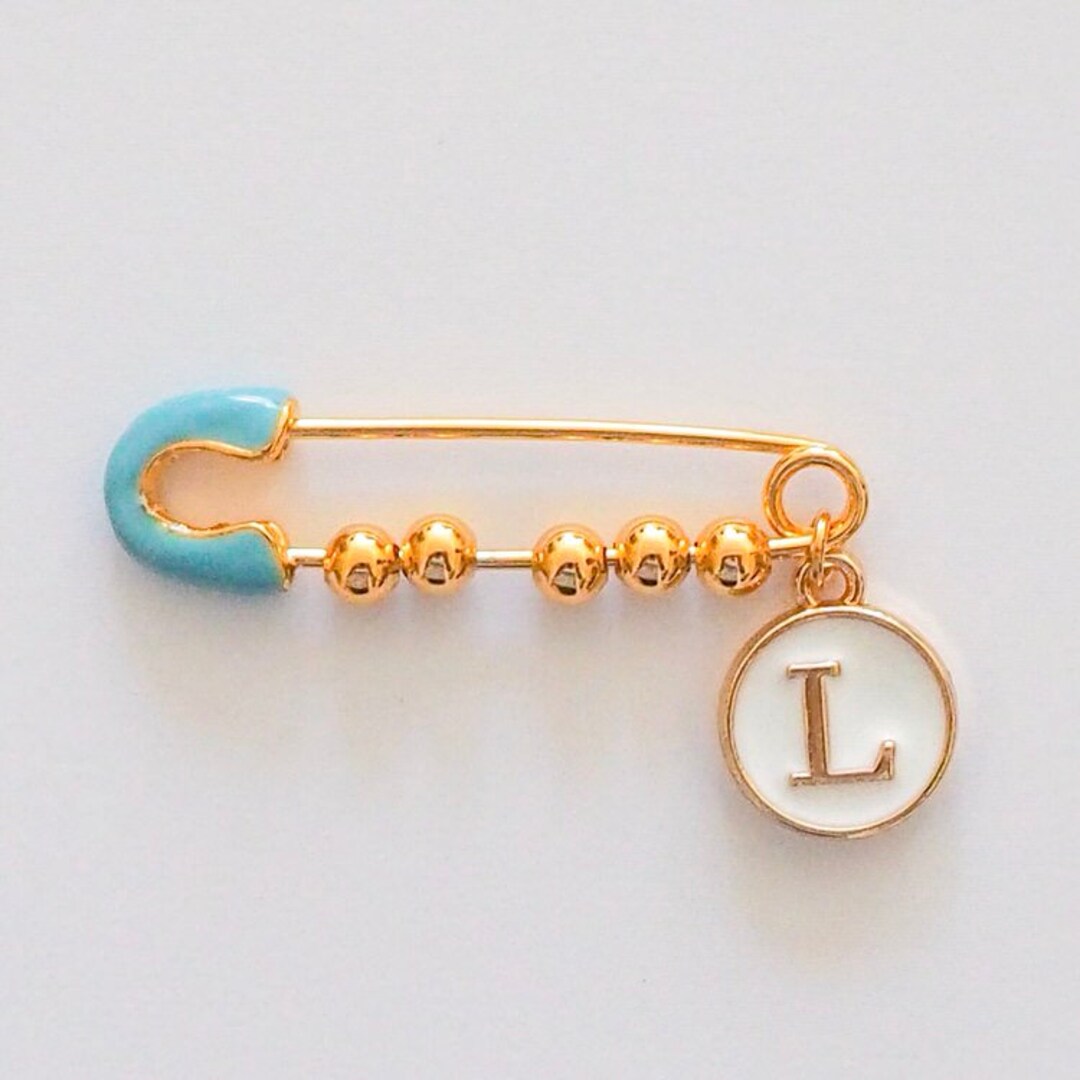Light Blue Pin With 1 Charm, Stroller Pin, Baby Brooch, Baby Girl, Baby ...