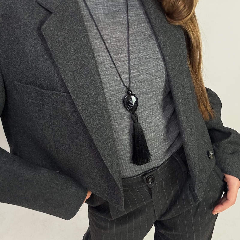 Gem on Cord Necklace - Etsy