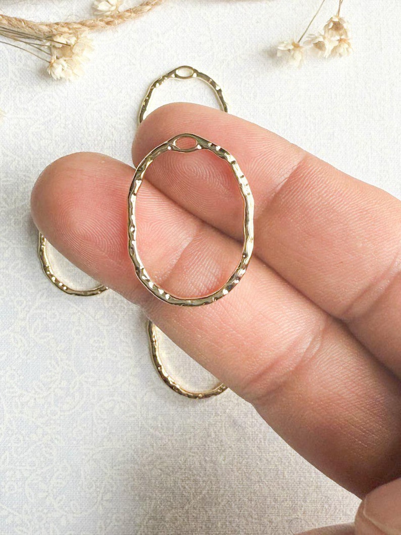 Light Gold Oval Open Back Bezels, Zinc Alloy Charms (10 Pieces) - Etsy