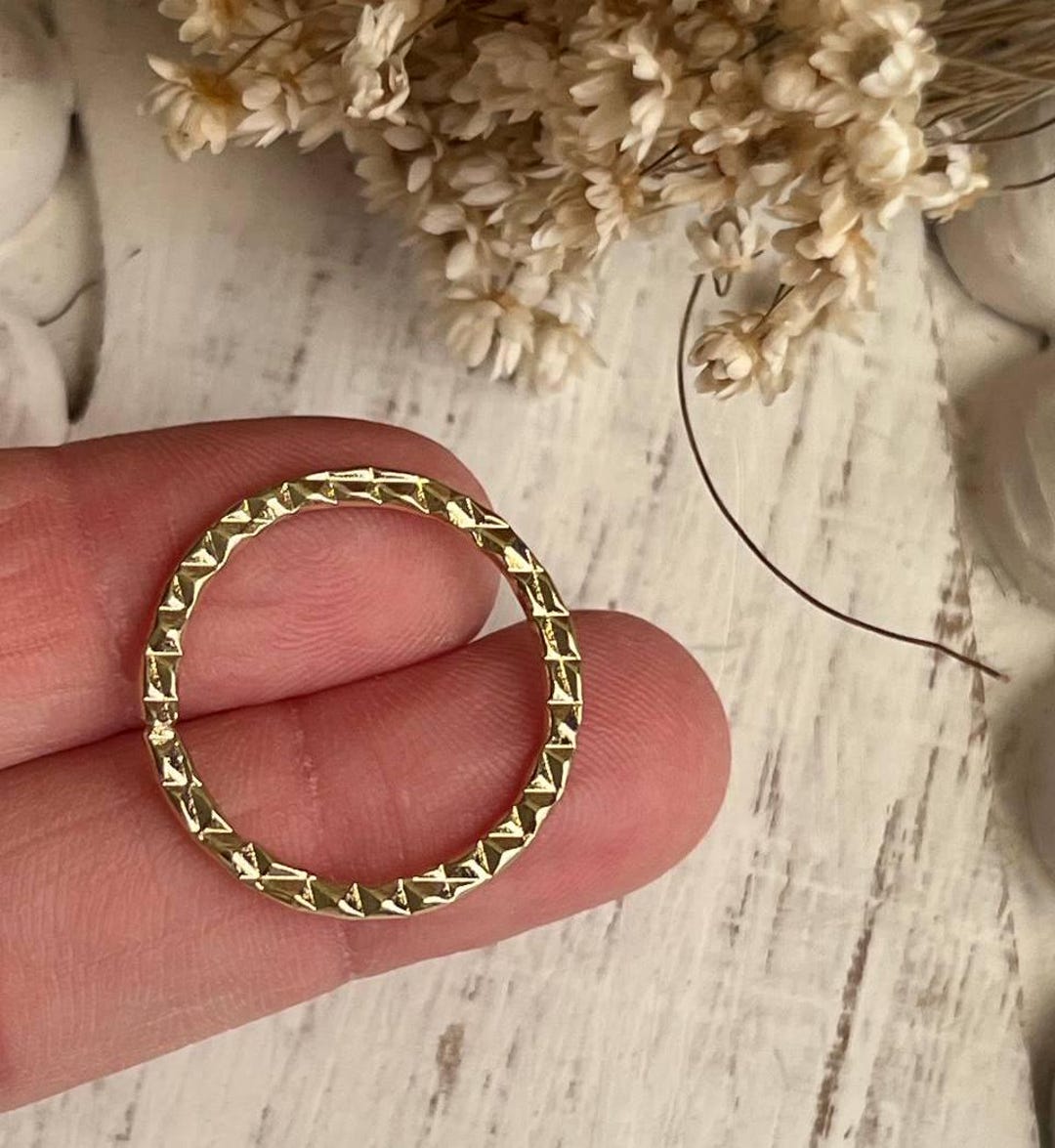 10 Light Gold Textured Circle Bezels: Zinc Alloy Earring Frames - Etsy