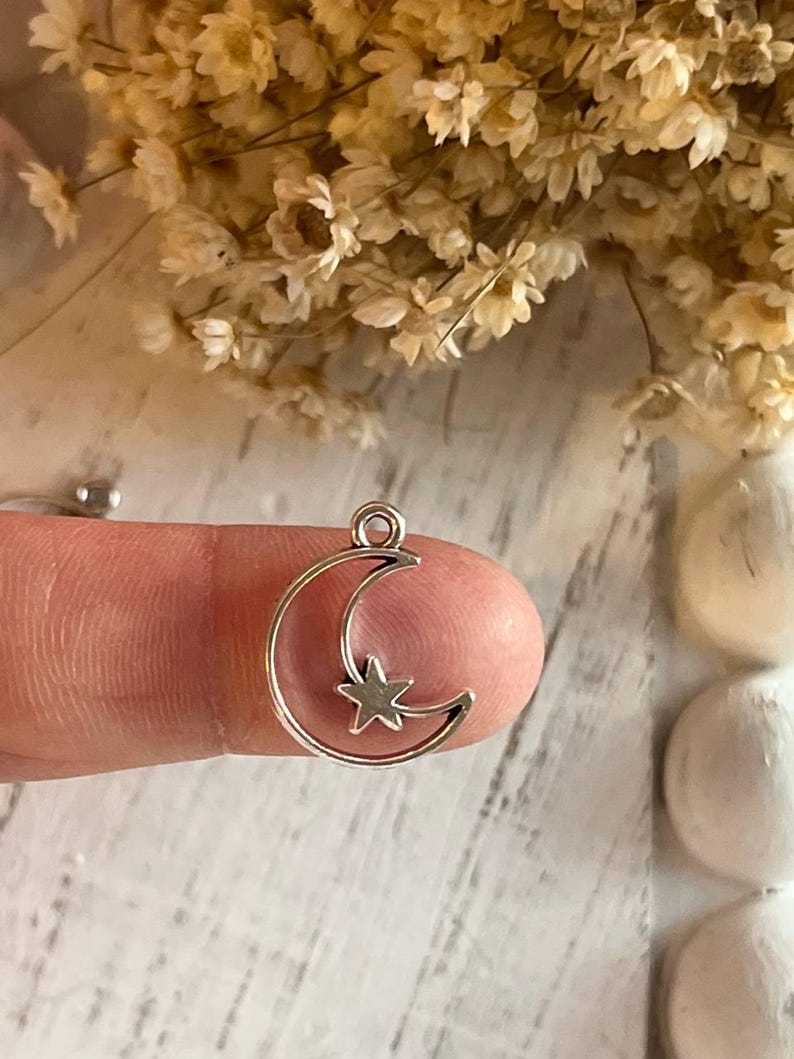 Crescent Moon Open Back Bezels for UV Resin Earrings, Metal Alloy ...