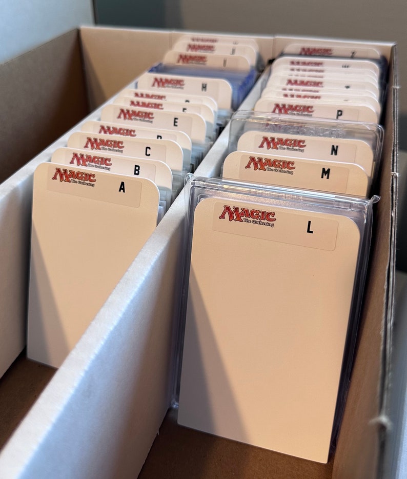 26 TALL Card Dividers With 26 FREE Magic: the Gathering A-Z Labels Set ...