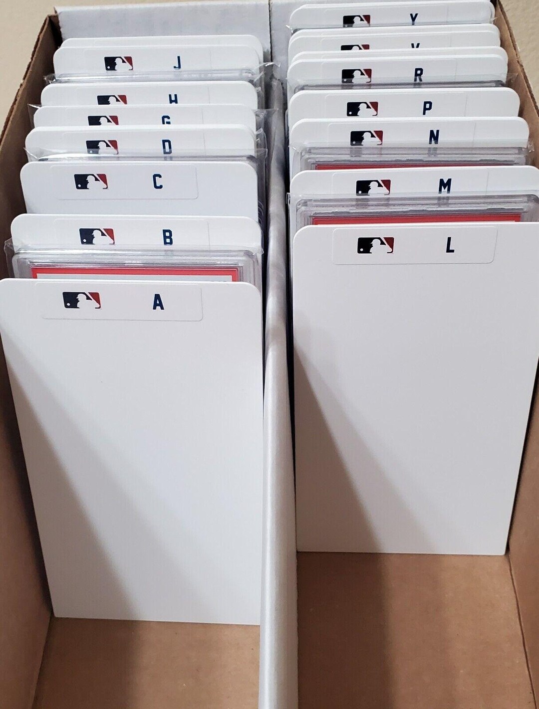 26 GRADED Slab & Sports Card Dividers With 26 FREE MLB A-Z Labels Set ...
