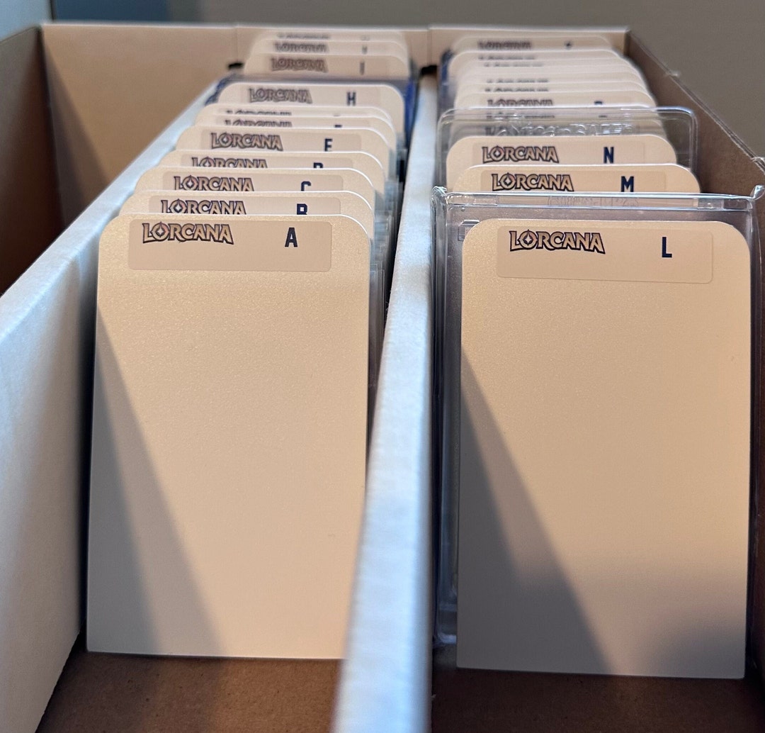 26 TALL Card Dividers With 26 FREE Lorcana A-Z Labels Set - Etsy