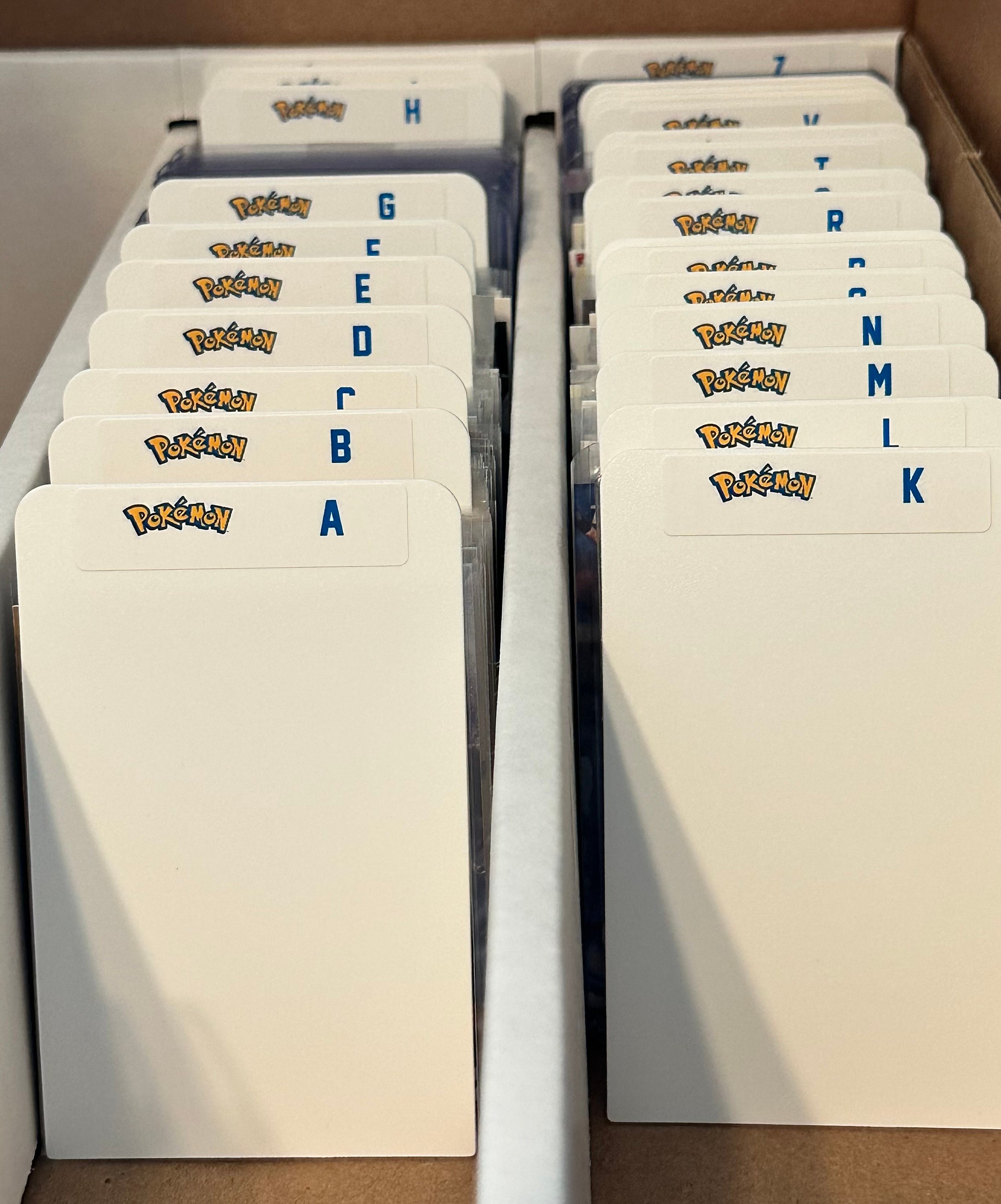 26 TALL Card Dividers With 26 FREE POKEMON A-Z Labels Set - Etsy