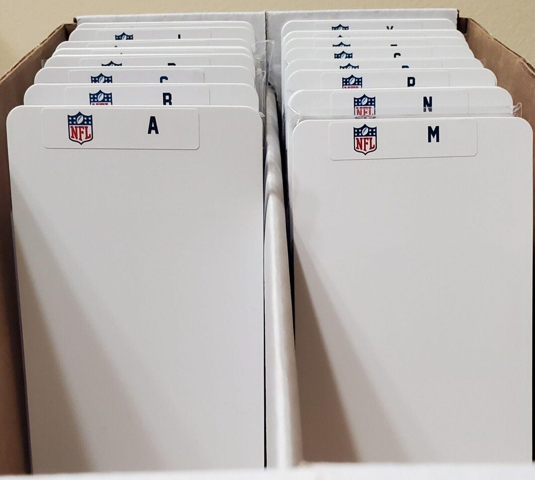 26 GRADED Slab & Sports Card Dividers With 26 FREE NFL A-Z Labels Set ...