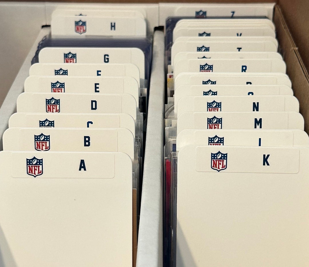 26 TALL Sports Card Dividers With 26 FREE NFL A-Z Labels Set - Etsy