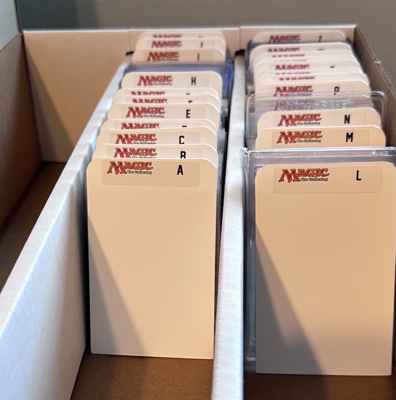 26 TALL Card Dividers With 26 FREE Magic: the Gathering A-Z Labels Set ...