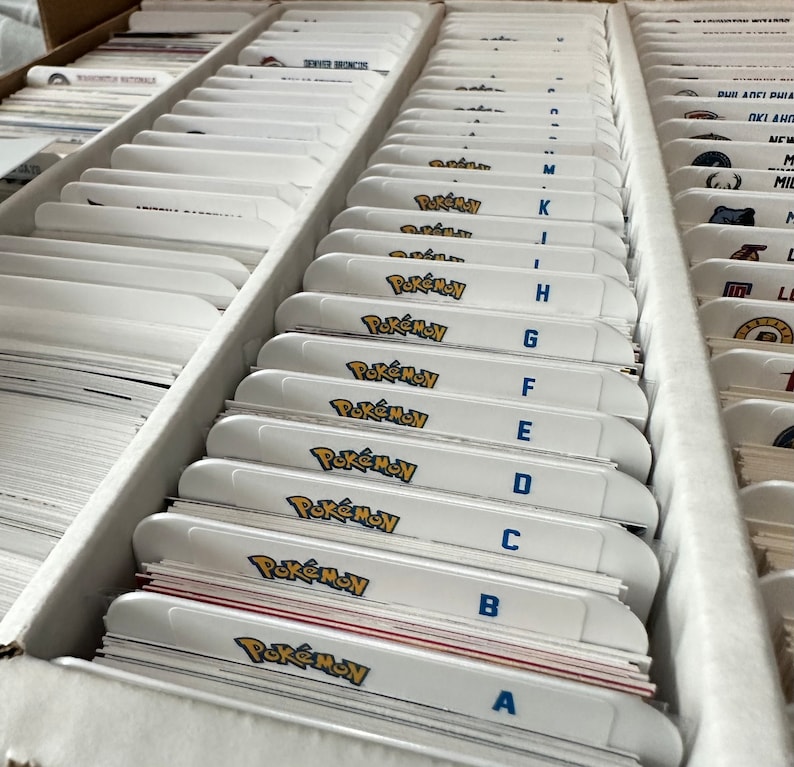 26 STANDARD Card Dividers With 26 FREE POKEMON A-Z Labels Set - Etsy