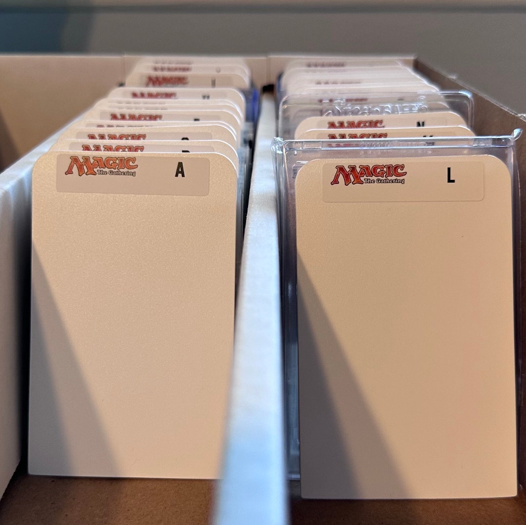 26 TALL Card Dividers With 26 FREE Magic: the Gathering A-Z Labels Set ...