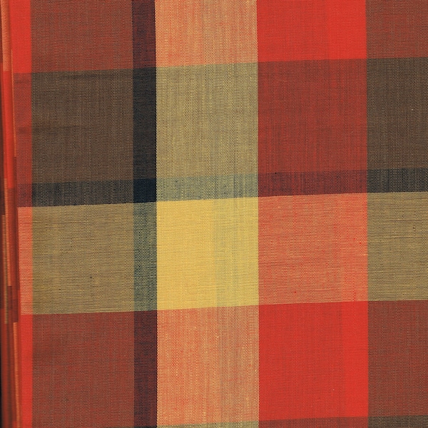 Orange Plaid Fabric - Etsy