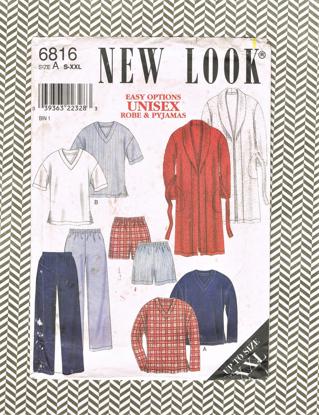 Sz SXXL Easy Uncut Unisex Pjs and Robe Family Pjs Matching Unisex ...