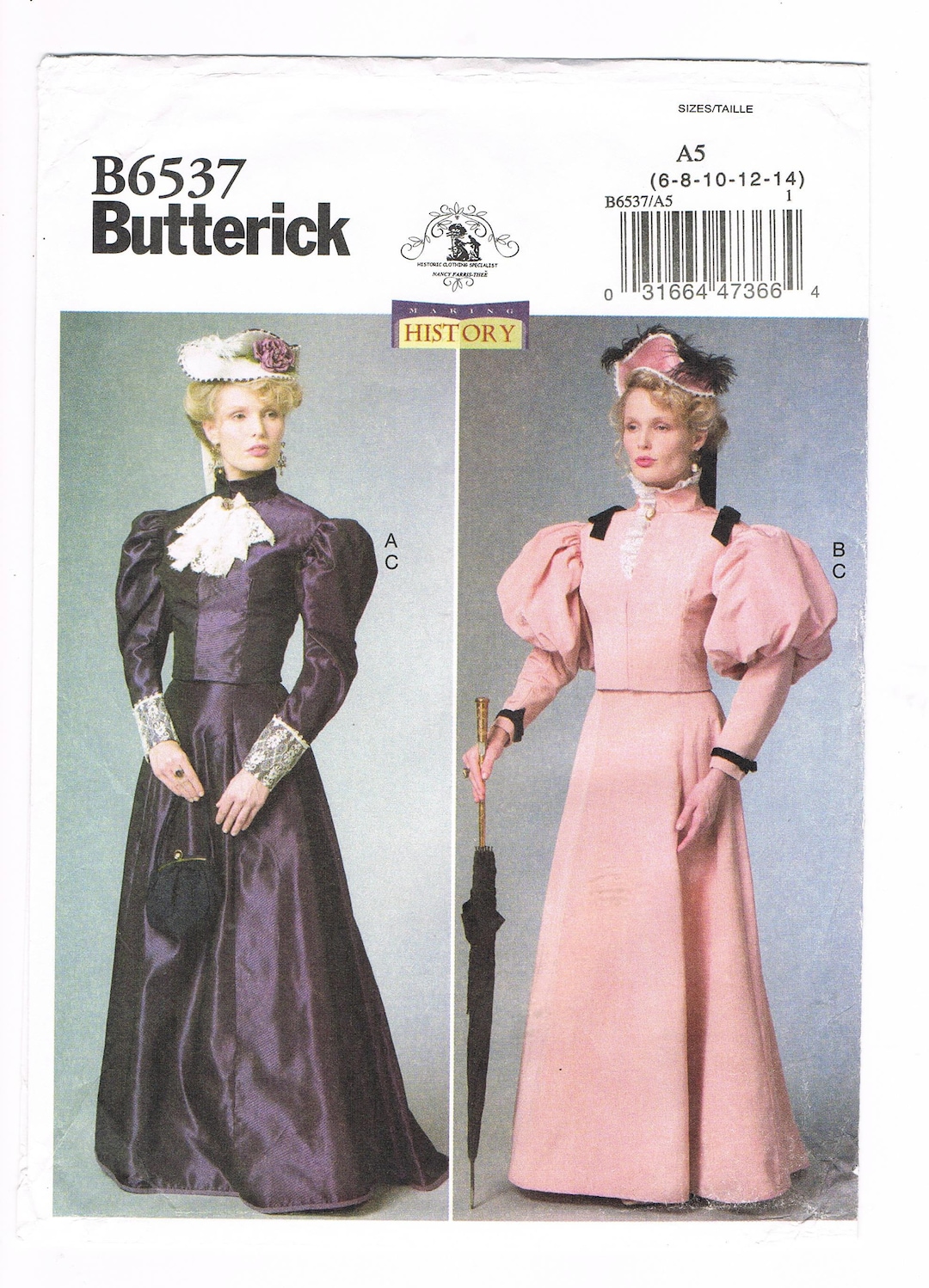 Beautiful Nancy Farris-the Making History Women's Sz 6-14 Costume ...