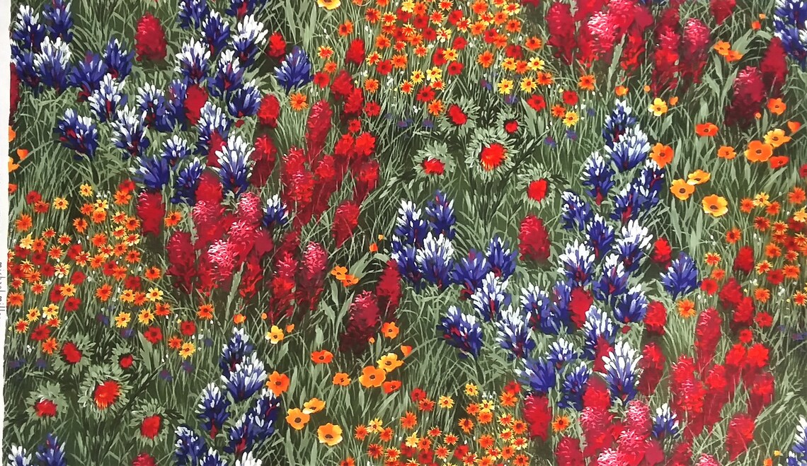 Wildflower Quilt Kit Patchwork Quilt Kit Applique Kit Moda Fabric 3 ...