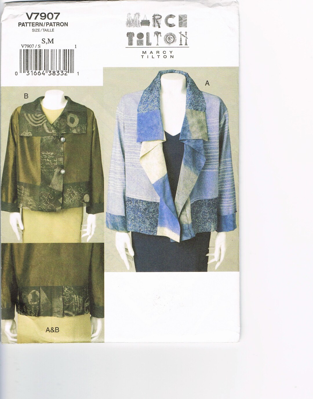 MARCY TILTON Artistic Uncut S-M Marcy Tilton for Vogue V7907 Vogue ...