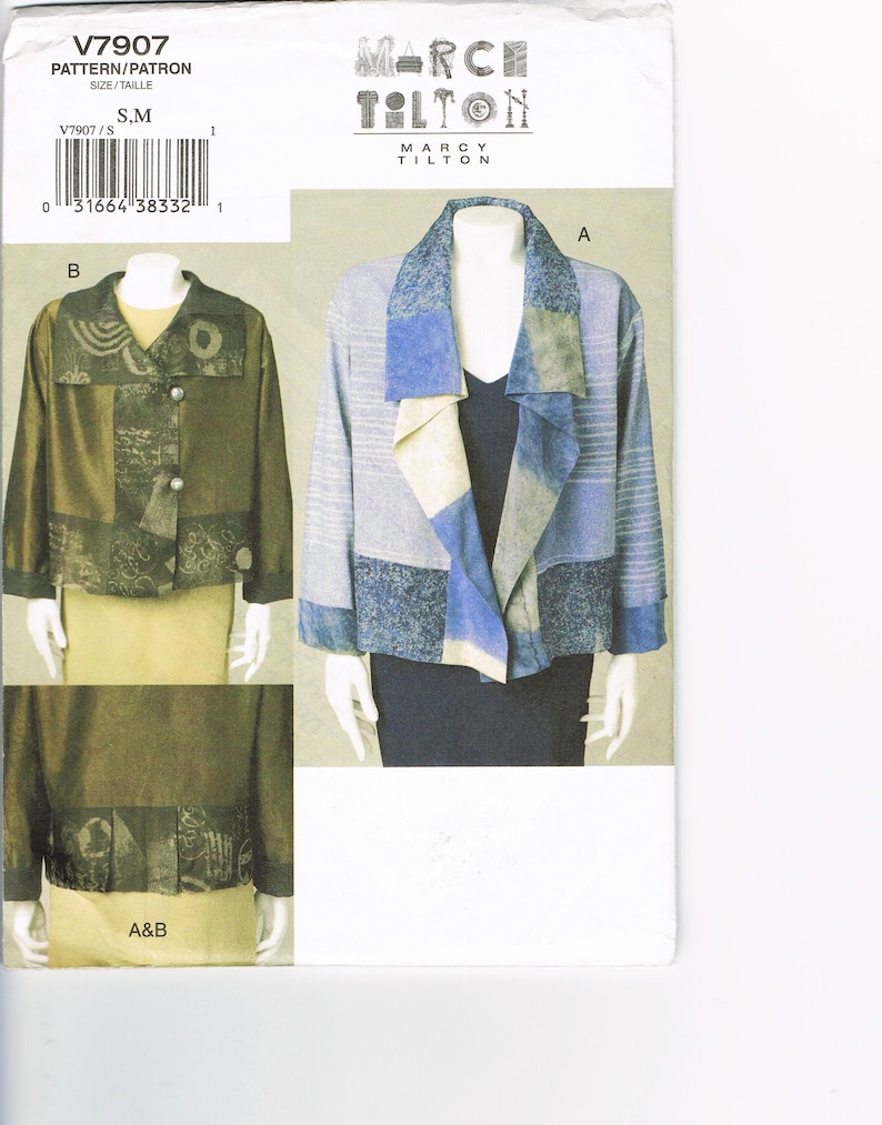 MARCY TILTON Artistic Uncut S-M Marcy Tilton for Vogue V7907 Vogue ...