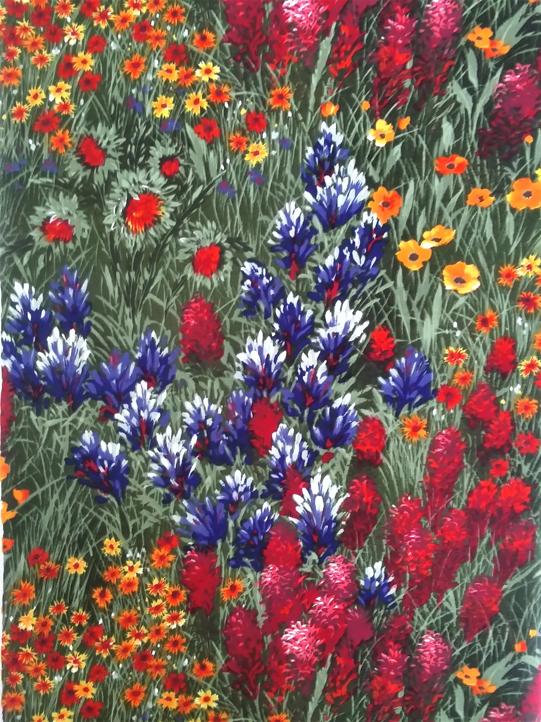 Wildflower Quilt Kit Patchwork Quilt Kit Applique Kit Moda Fabric 3 ...