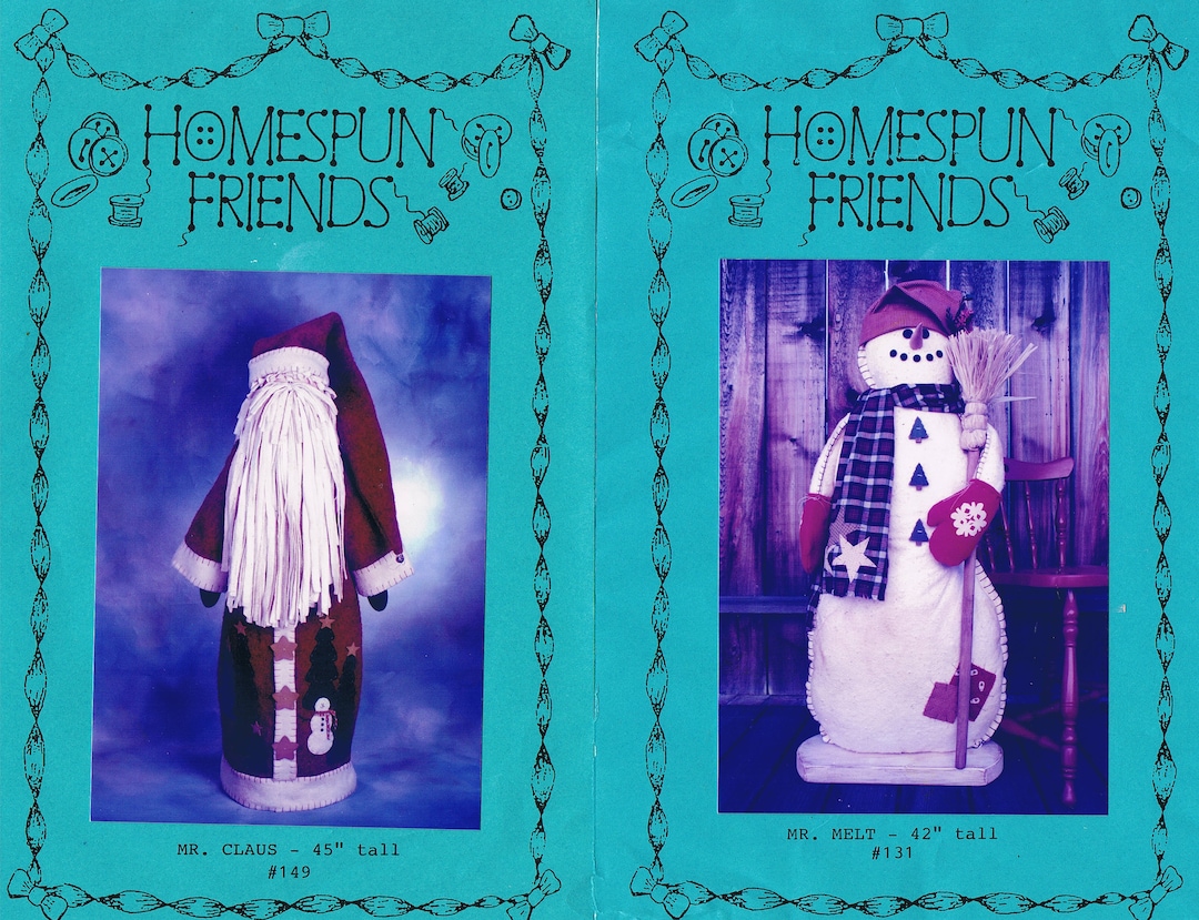 Uncut 40 Tall Darling Homespun Friends Debbie Fritz Vintage Mr Melt ...