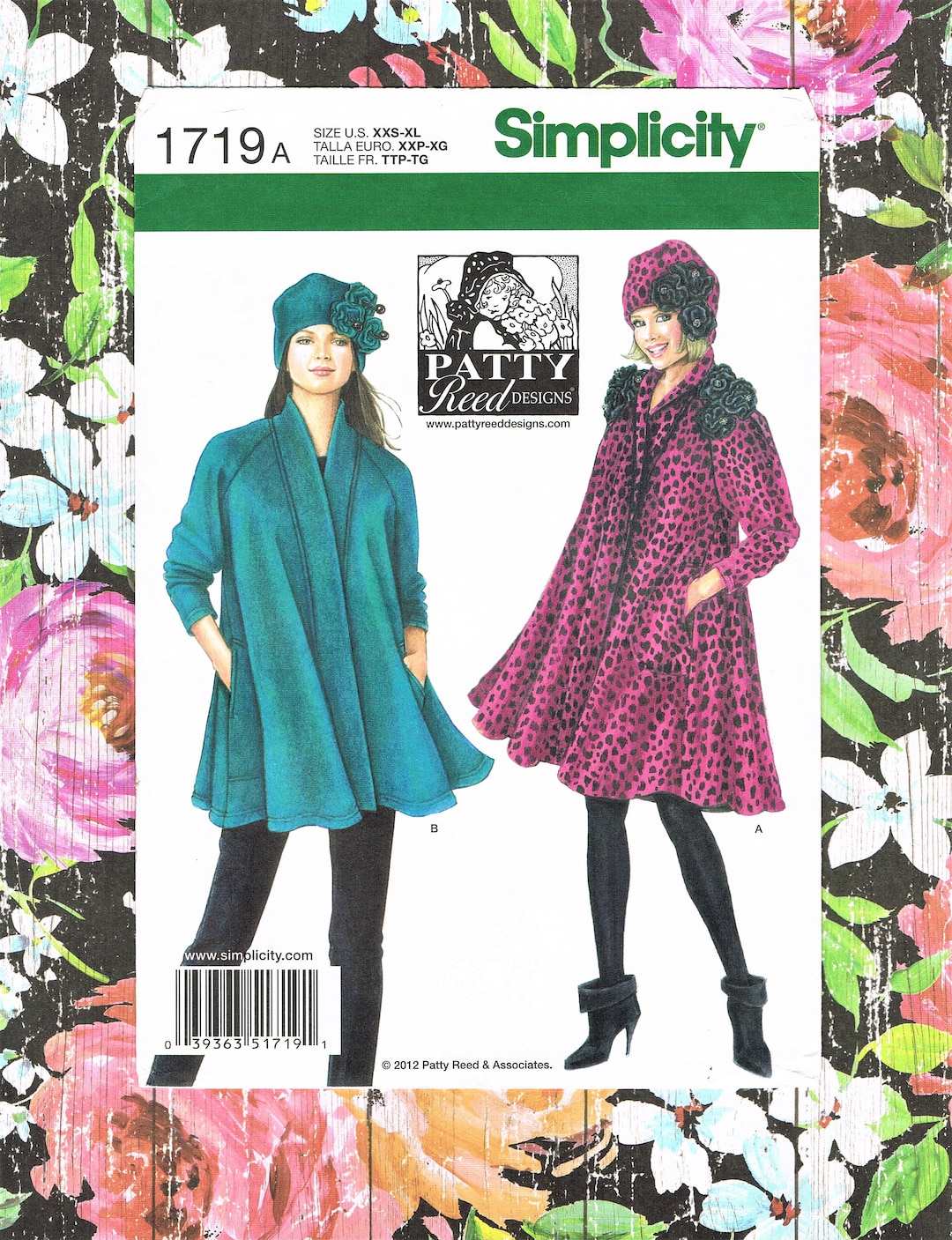 UNCUT Sizes XXS-XL Patty Reed Woman's Jacket Pattern Woman's Coat ...