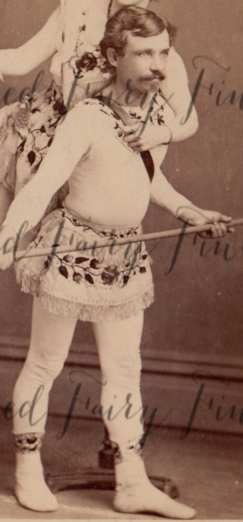 Antique Circus Performers Cabinet Card, Instant Download Digital Photo ...