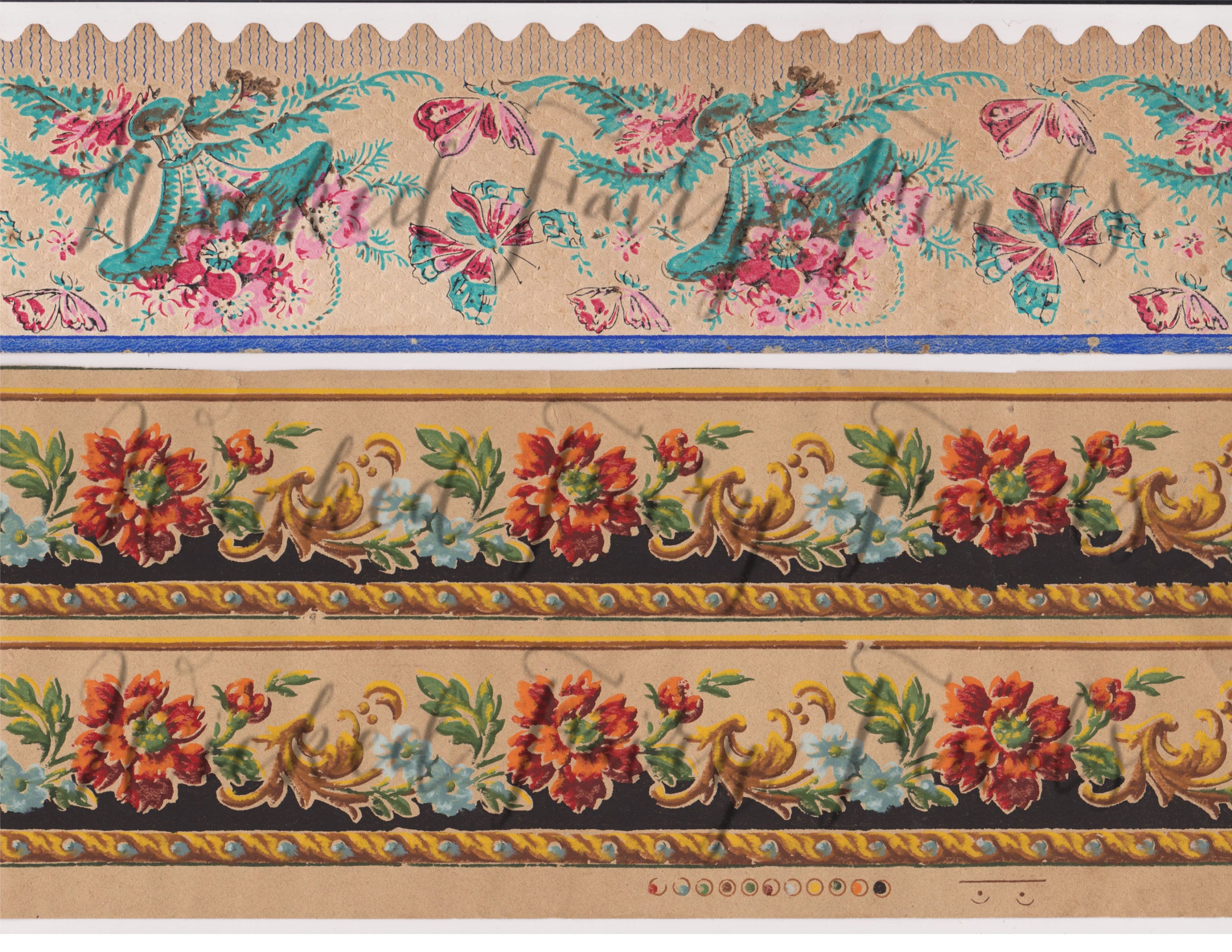 Antique French Wallpaper Frieze for Instant Download Digital Printable ...