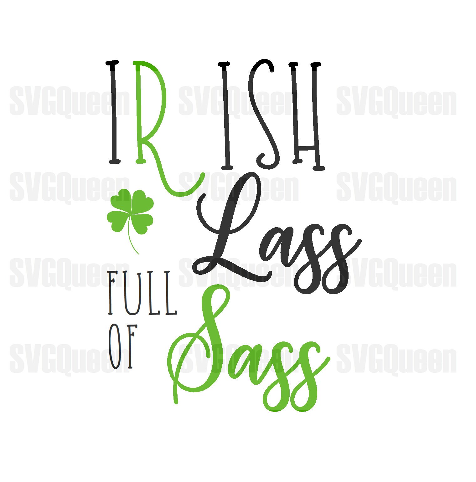 Irish Lass Full of Sass SVG St. Patrick's Day SVG - Etsy