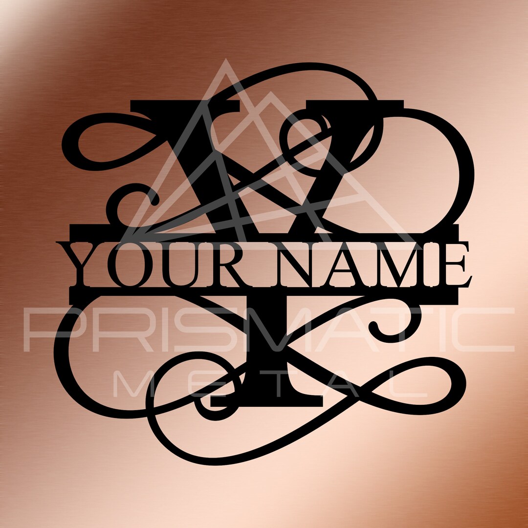 Custom Metal Monogram Wall Art - Etsy