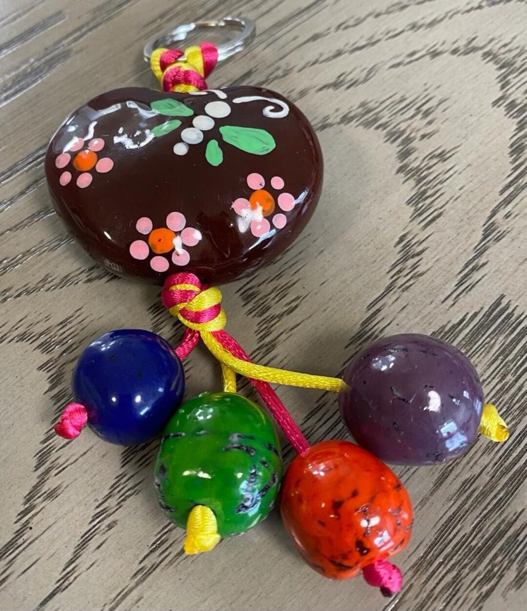 Tagua and Bombona Keychain Eco-friendly. Handcrafted Keychain. Bag ...
