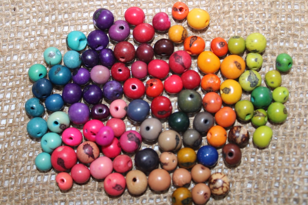 Multicolored Acai Seed Beads From the Colombian Amazonian - Etsy