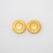 Pre-columbian Muisca Pattern Round Earrings. Colombia- 24K Gold Plated ...