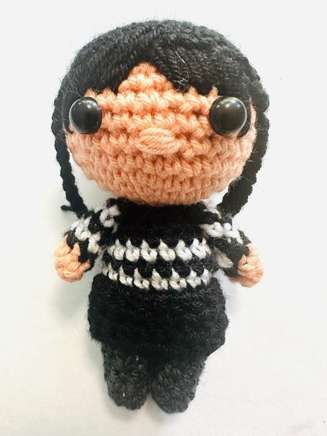 Wednesday Addams Mini Doll Crochet. Amigurumi Small Doll, Addams Family ...