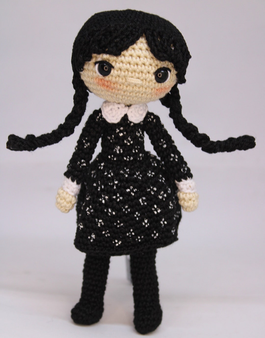 Wednesday Addams, Wednesday Mini Doll, Crochet Amigurumi, Amigurumi ...