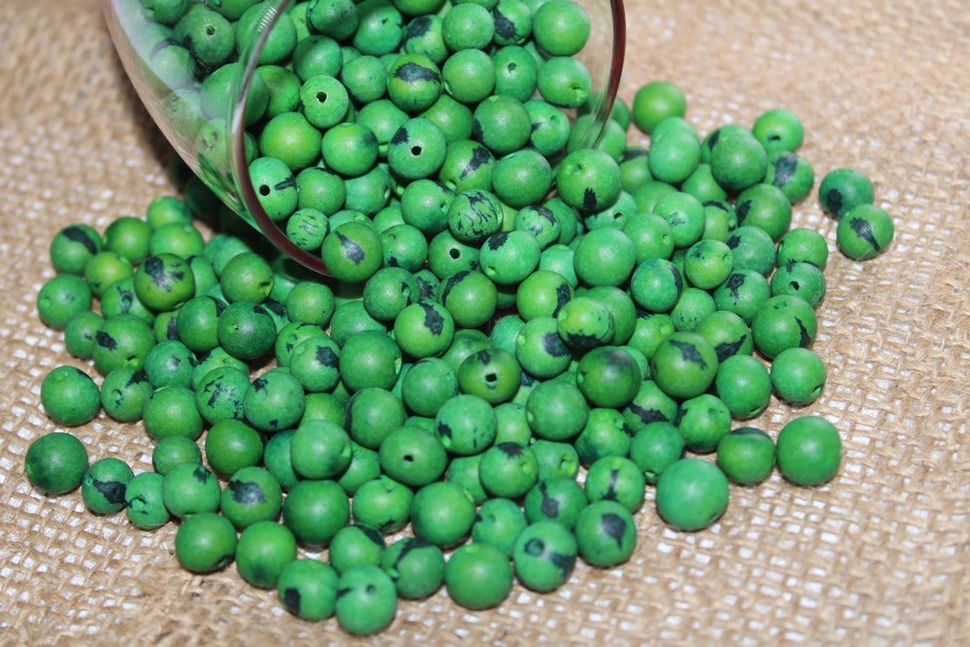 Green Beads Acai Seeds From the Colombian Amazonian Palm. Size: 1x1cm ...