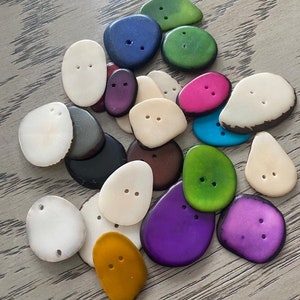 Tagua Bead Tagua Nut Button for Crafts & Sewing Tagua Slice in 30 ...