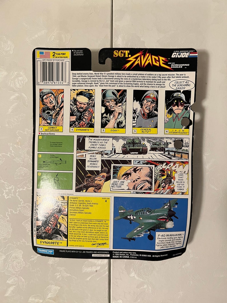 Vintage 1994 Hasbro GI Joe SGT Savage Dynamite Action Figure - Etsy