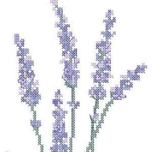 Cross Stitch Lavender. PDF Pattern for Hand Embroidery - Etsy