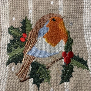 Christmas Robin. Machine Embroidery Design. - Etsy