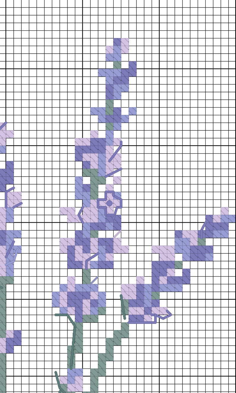 Cross Stitch Lavender. PDF Pattern for Hand Embroidery - Etsy