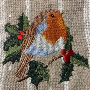 Christmas Robin. Machine Embroidery Design. - Etsy