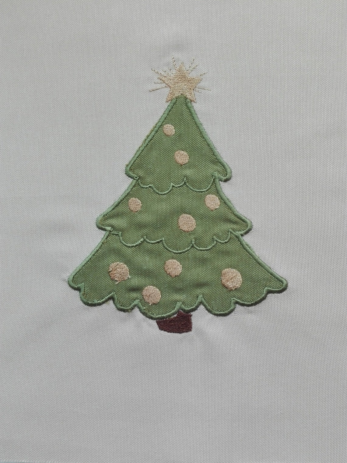 Christmas tree applique. Machine embroidery design | Etsy