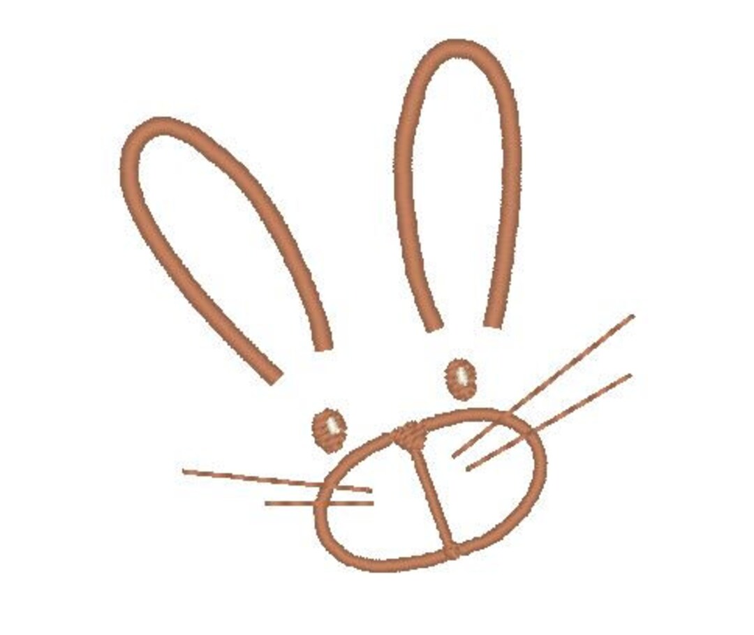 Easter Bunny. Rabbit Contour. Machine Embroidery Design. - Etsy