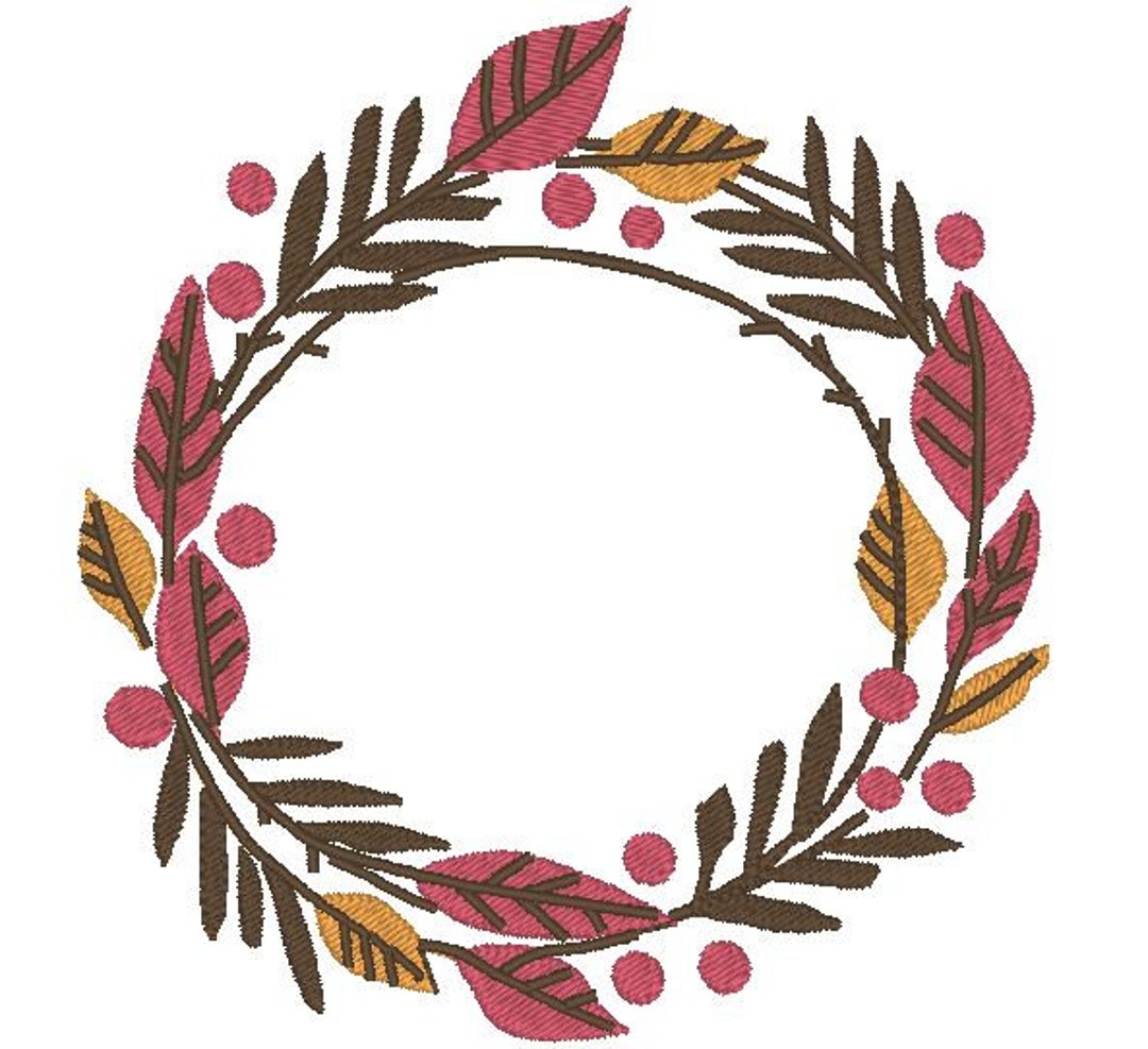 Autumn Wreath. Machine Embroidery Design. - Etsy