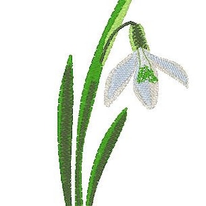 Snowdrop. Machine Embroidery Design. 7x5 Hoop Size - Etsy