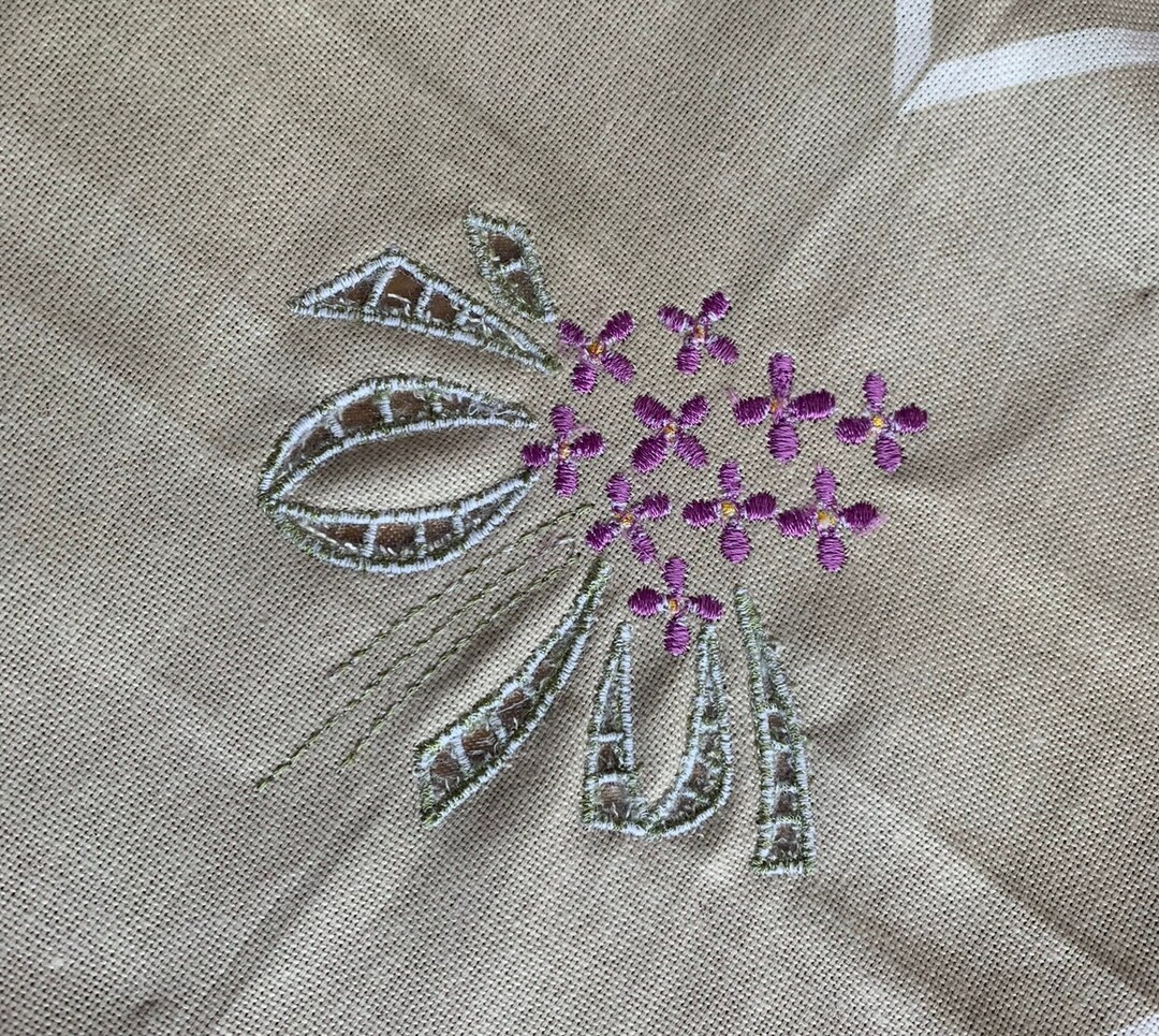 Lilac Embroidery. One Color Embroidery. Richelieu Embroidery. Machine ...
