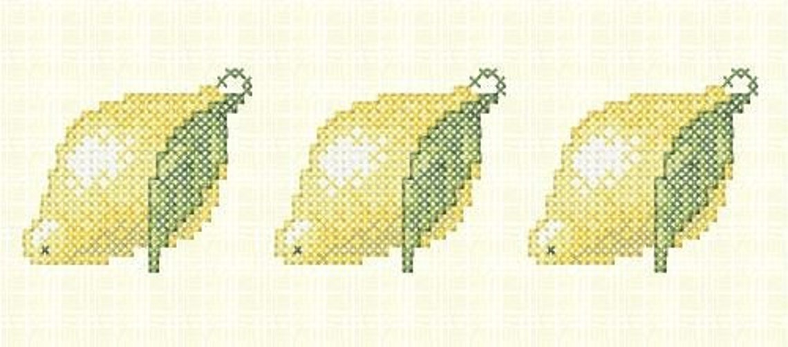 Lemon. Lemon Border. Cross Stitch. Machine Embroidery Design - Etsy