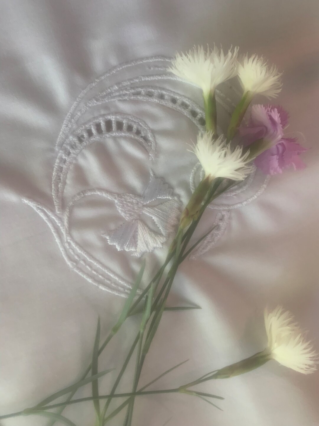 White Embroidery. One Color Embroidery. Richelieu Embroidery. Machine ...