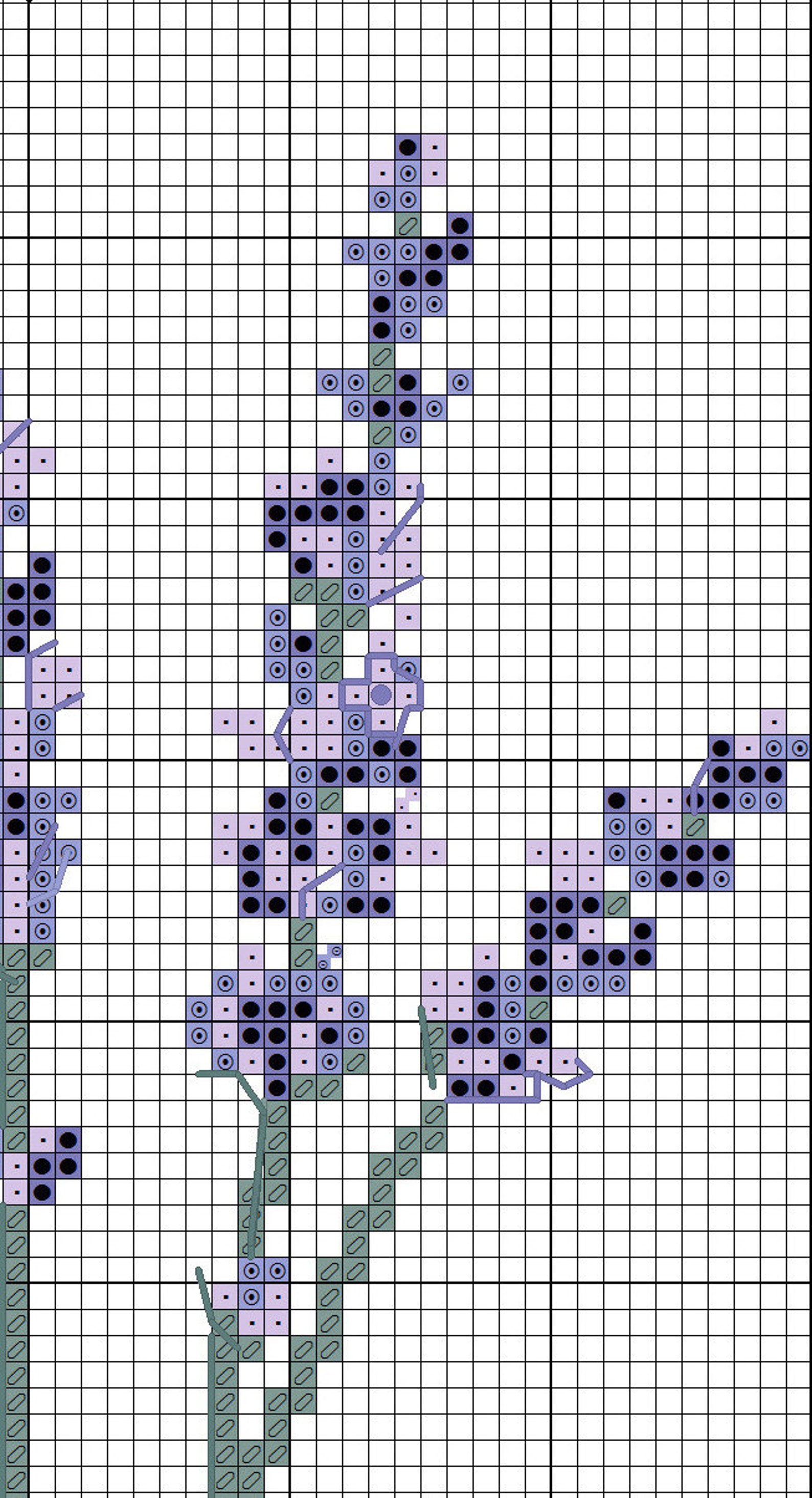 Cross Stitch Lavender. PDF Pattern for Hand Embroidery - Etsy