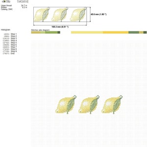 Lemon. Lemon Border. Cross Stitch. Machine Embroidery Design and PDF ...