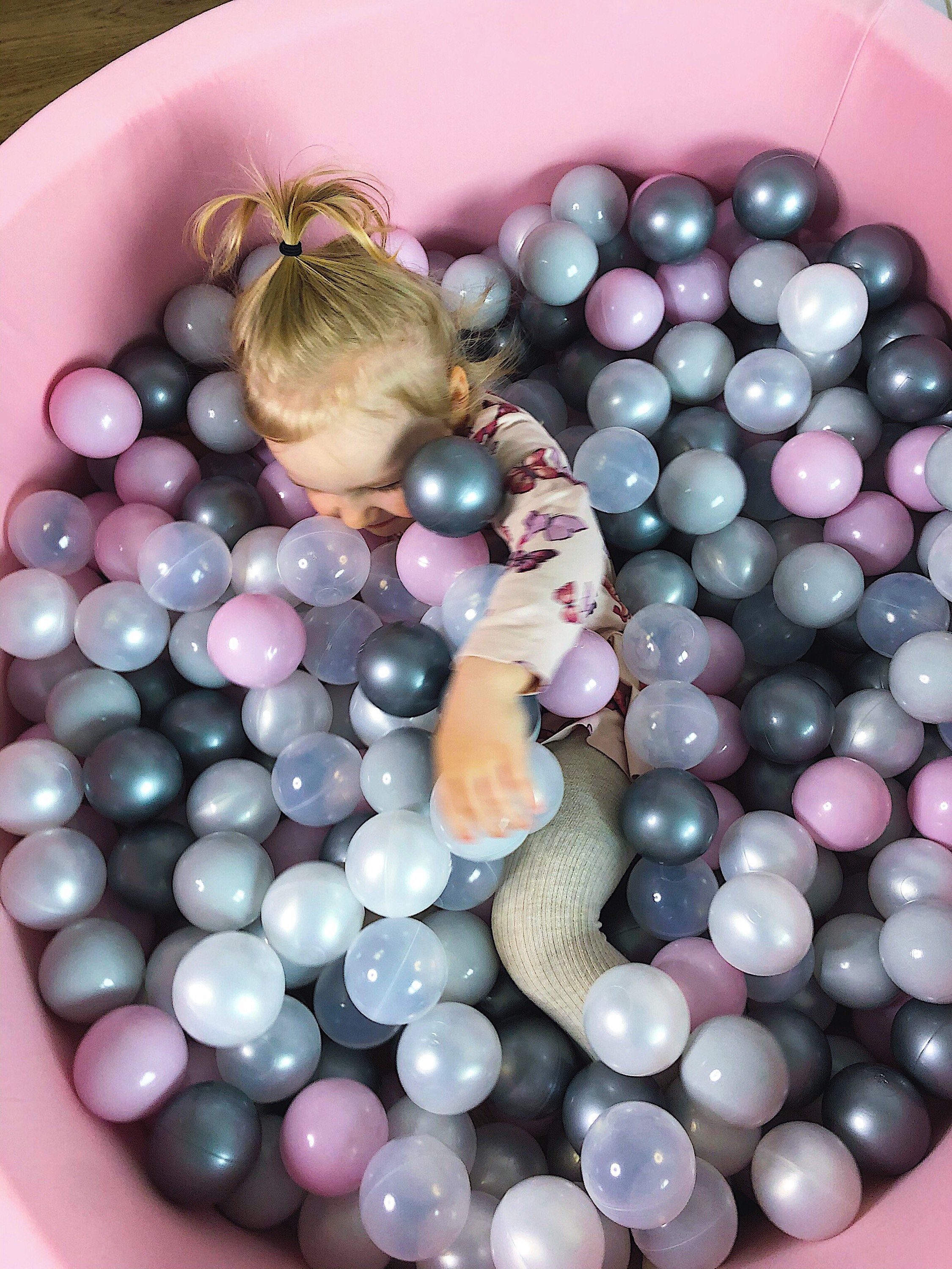 Pink Ball Pit With Ribbon 40x100 340 Pcs. Balls Pink Baby - Etsy